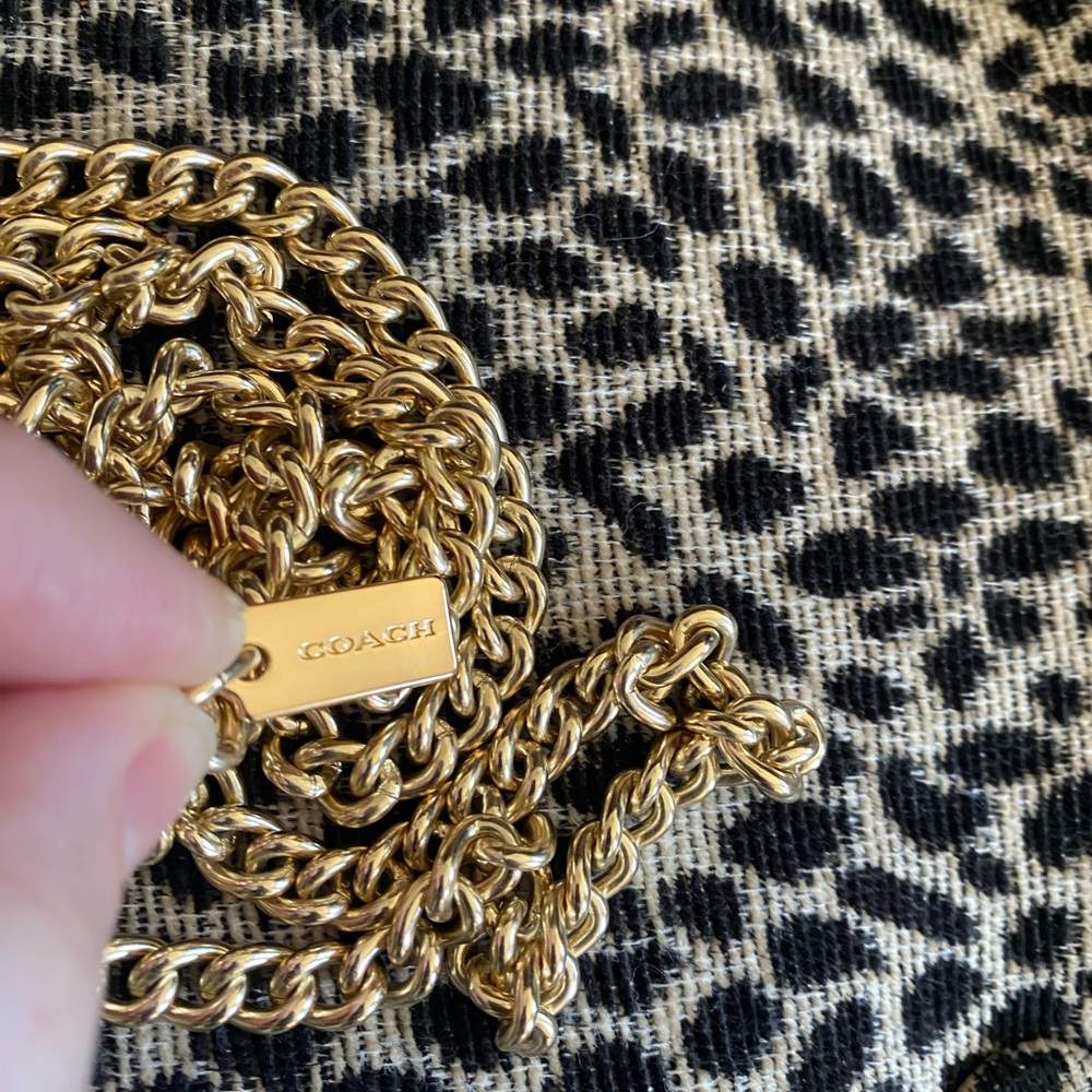 Coach Gold-Tone Chain Strap Crossbody/Shoulder Never … - Gem